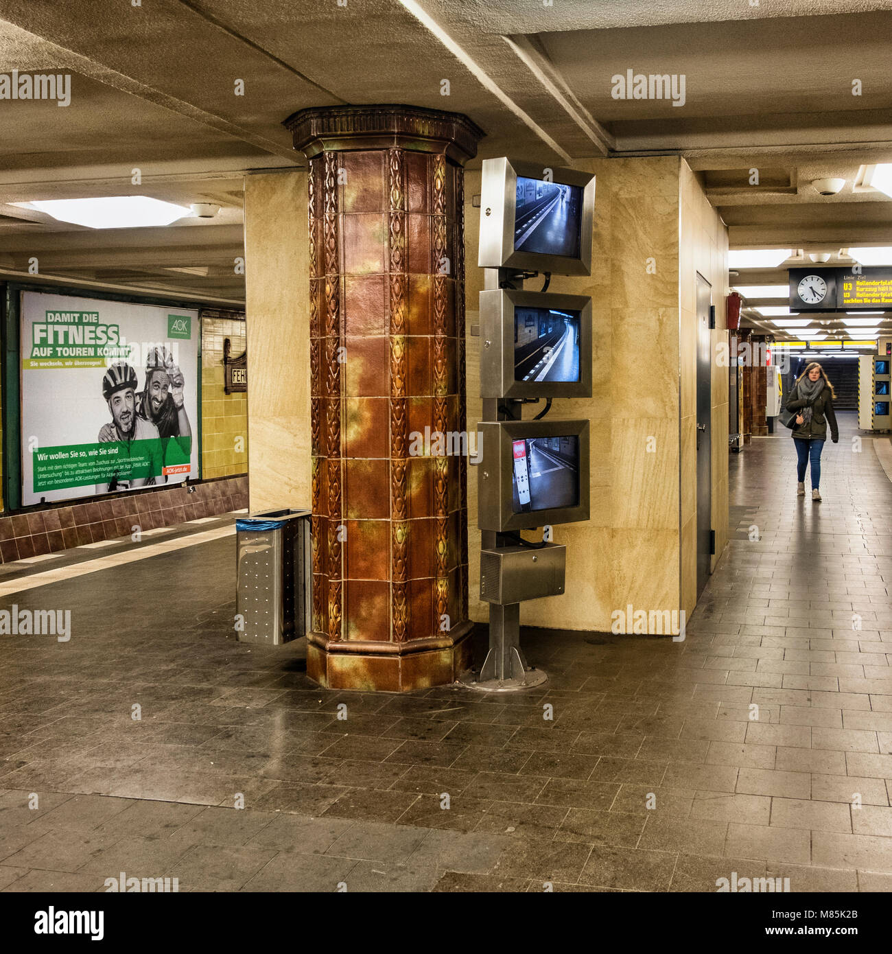 Berlin Wilmersdorf,Fehrbelliner Platz U-Bahn underground railway ...