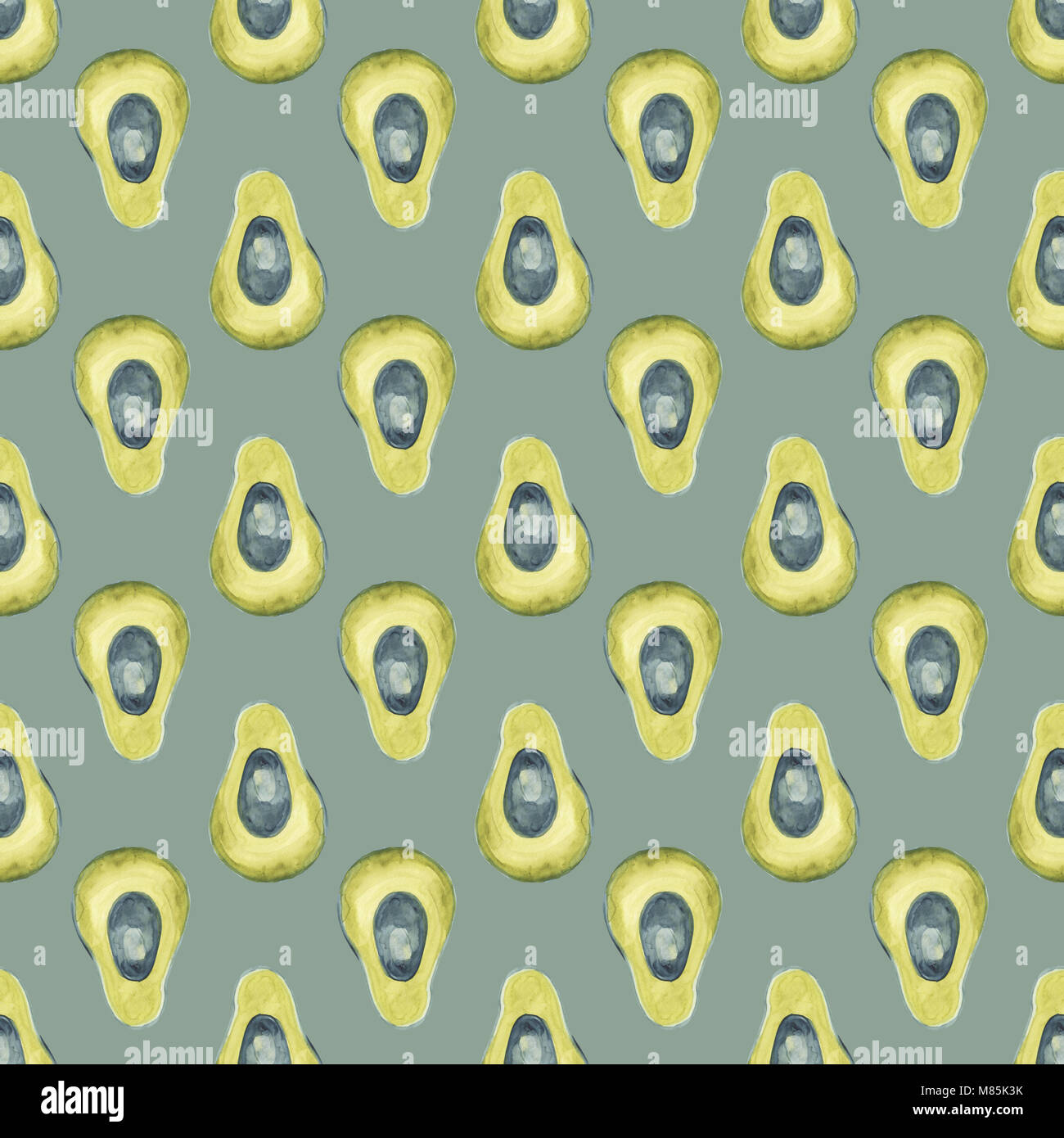 Avocado seamless pattern. Watercolor background Stock Photo - Alamy