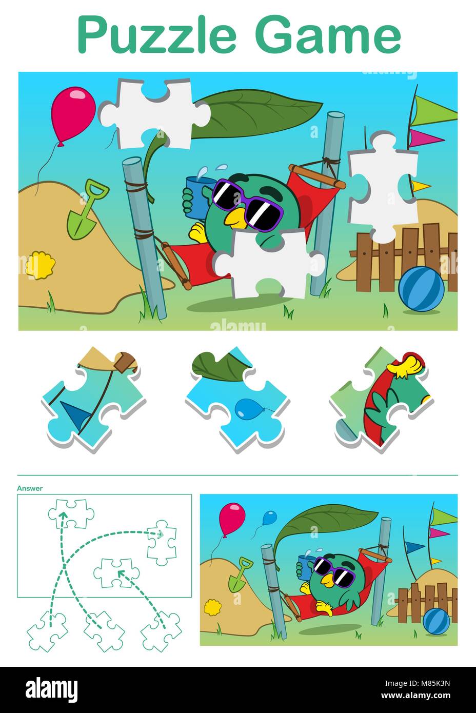 Find The Missing Puzzle Stock Vector Images - Alamy