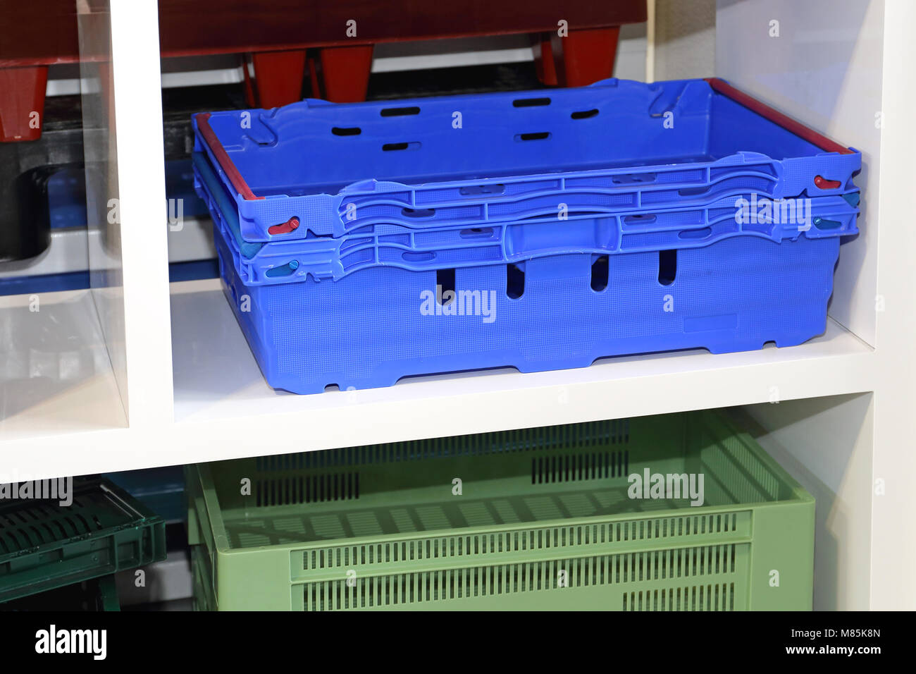 Plastic Crates for Delivery Transportation Industry Stock Photo - Alamy