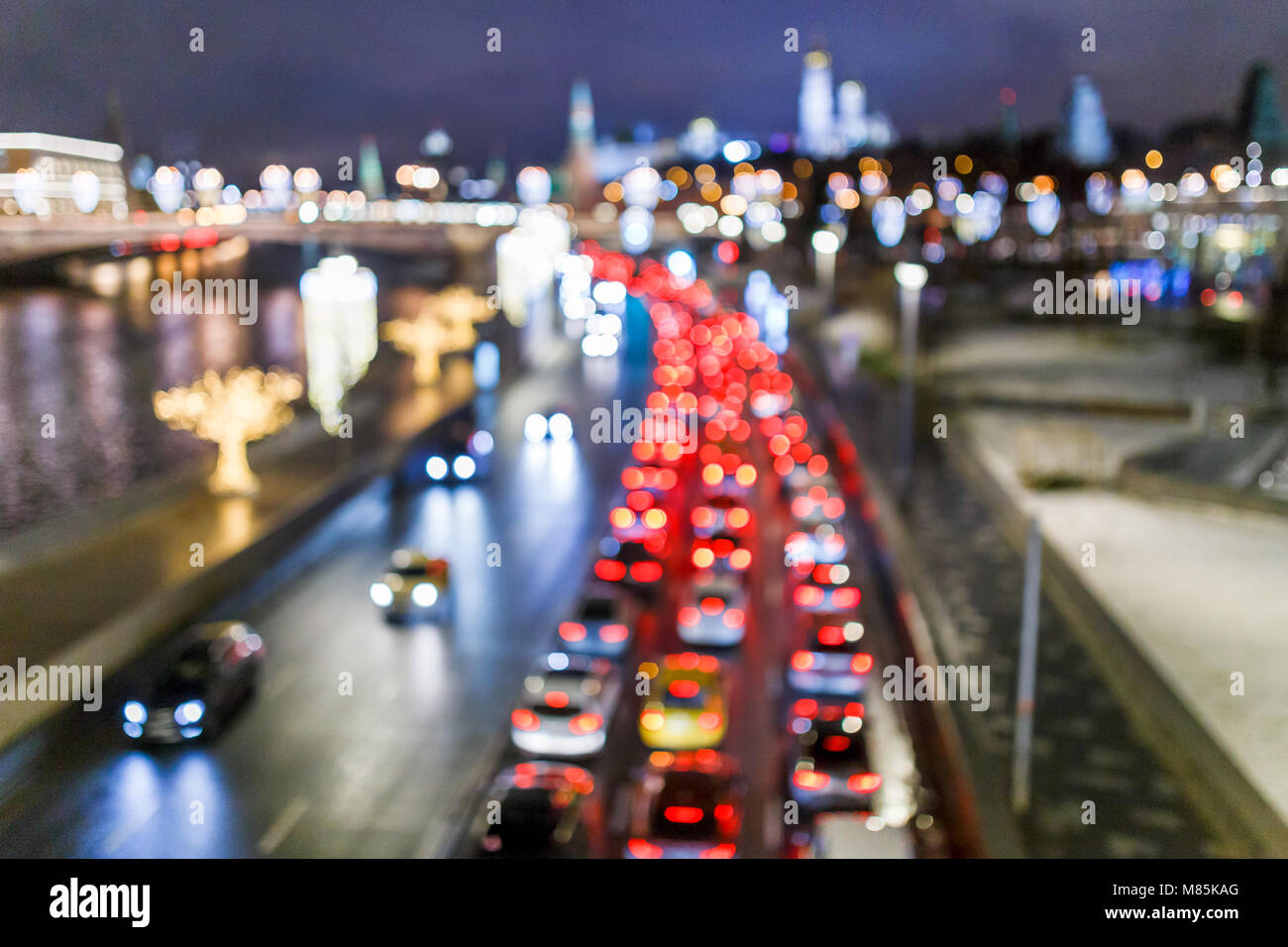 Blurred image of cars on road Stock Photo - Alamy