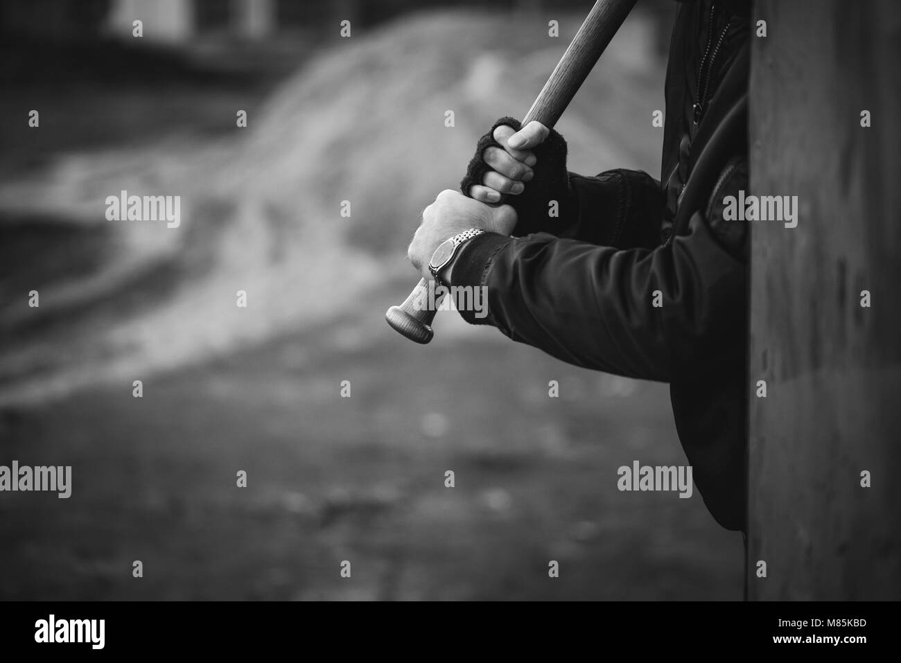 Aggression from man Black and White Stock Photos & Images - Alamy