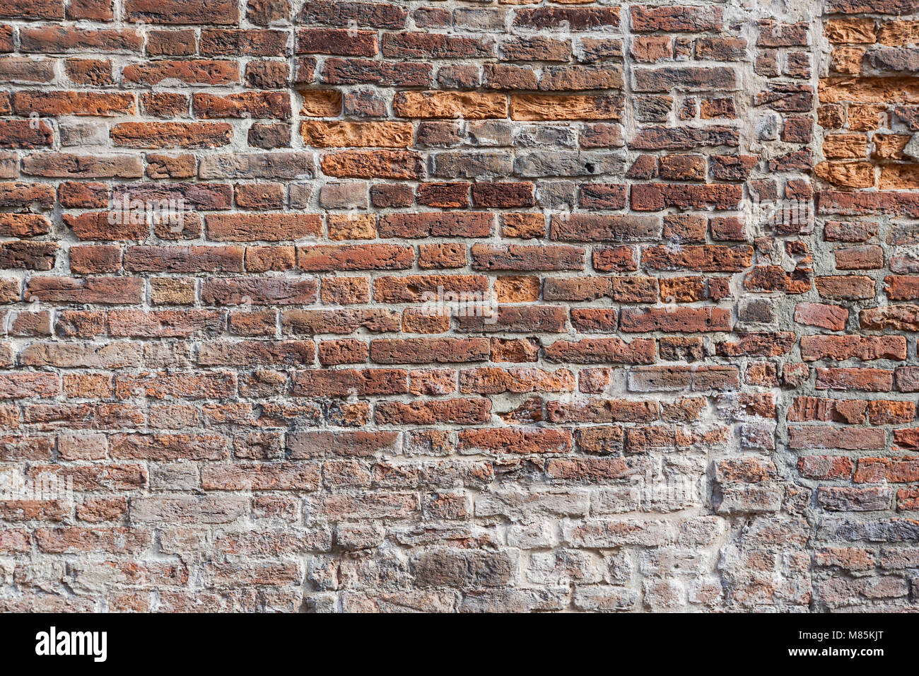 Weathered stained old brick wall background Stock Photo - Alamy