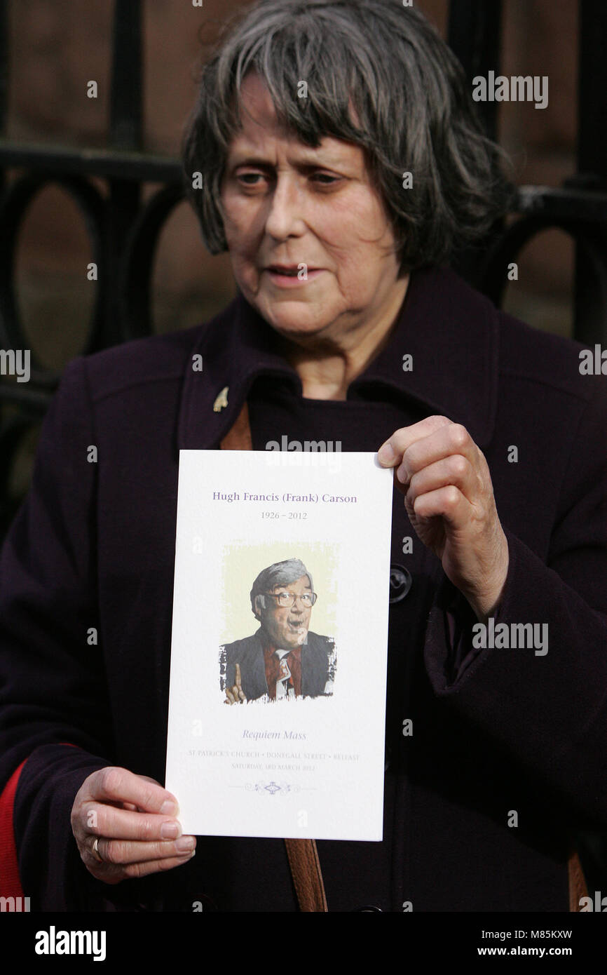 Family of Frank Carson, at his Funeral, Belfast, Northern Ireland ...