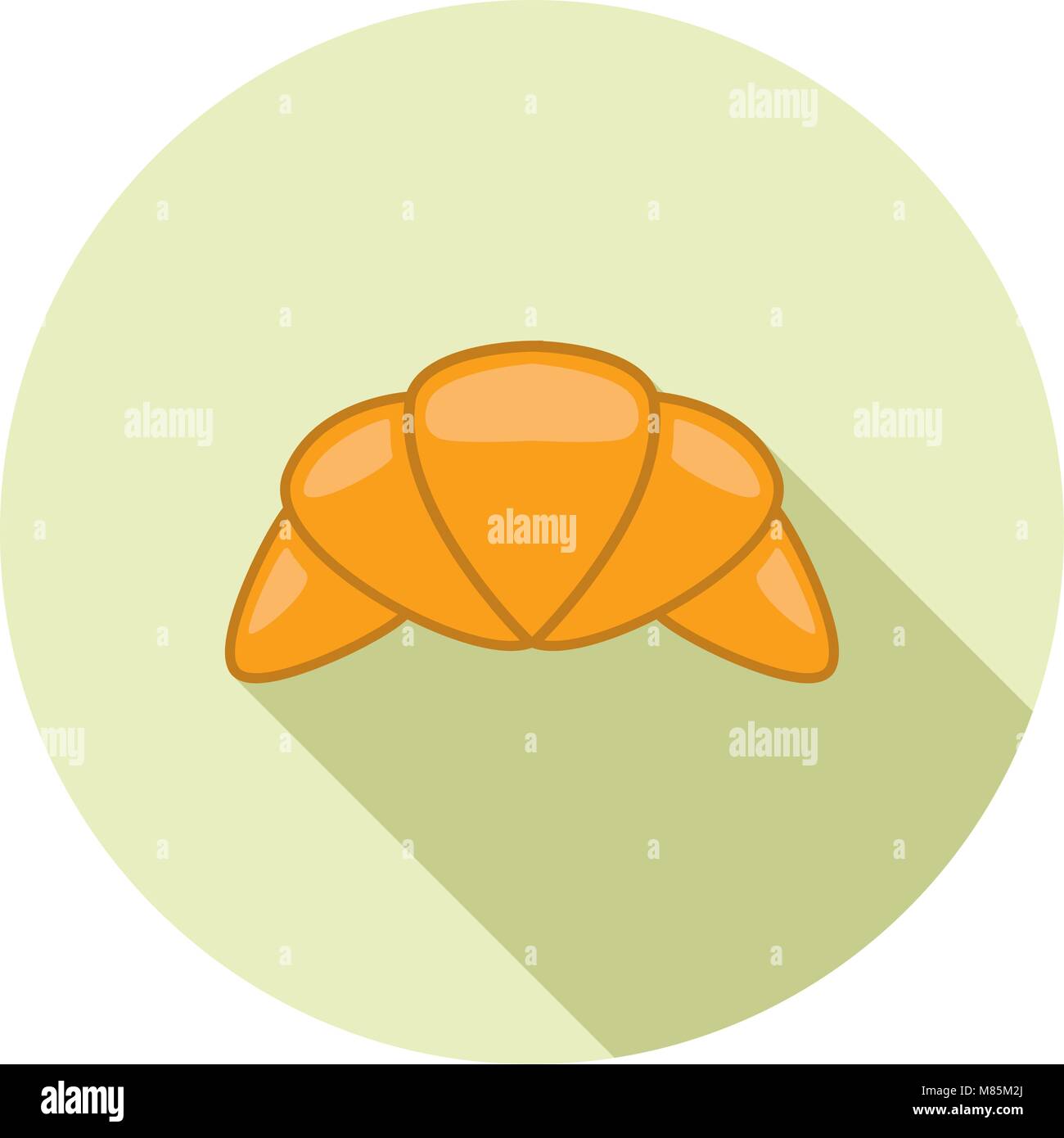 vector croissant icon on white background. french food breakfast pastry ...