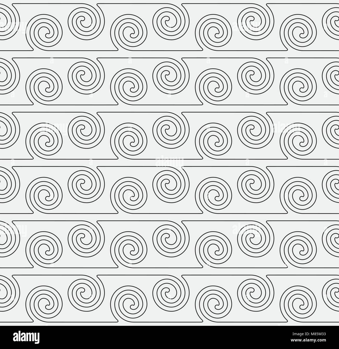 vector seamless pattern with curve lines. swirl geometric lines ...