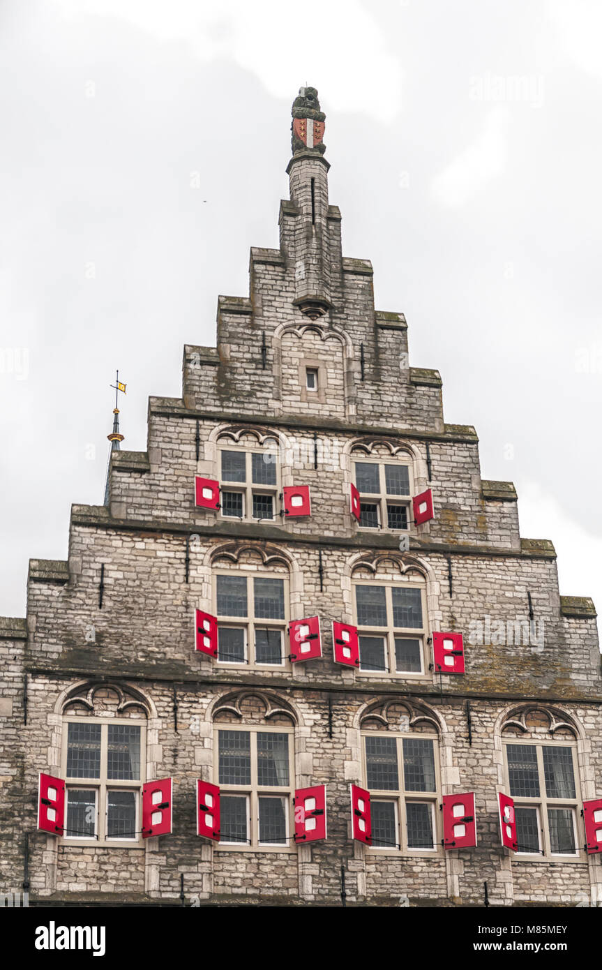 a beautiful view of a facade of a Dutch town hall Stock Photo - Alamy
