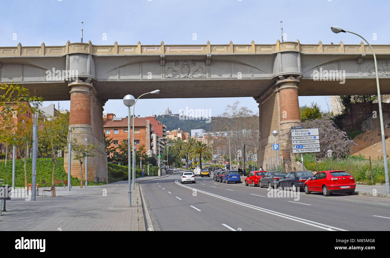 bridge vallcarca, bridge, aqueduct, viaduct, architecture, city ...