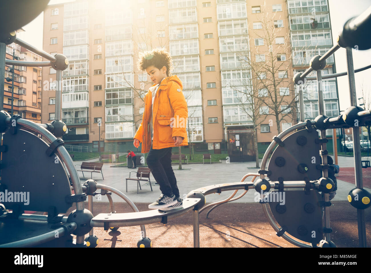 Child balance playground hi-res stock photography and images - Alamy