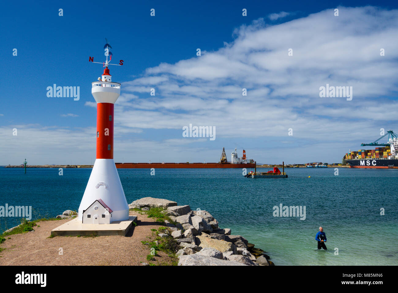 Lighthouse at Taylor Street Jetty Precinct Esperance Port and foreshore ...