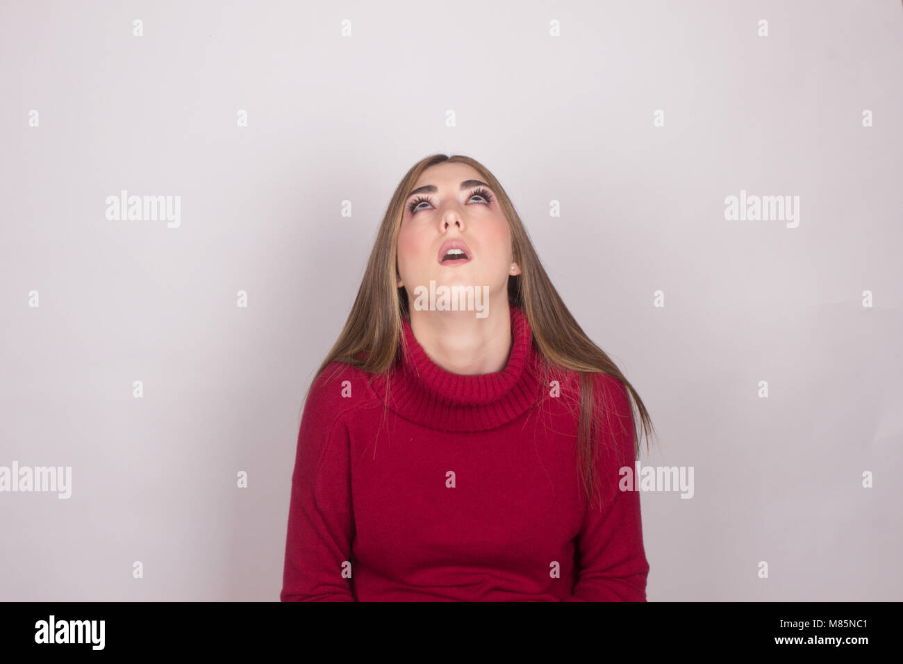 Portrait shocked girl hi-res stock photography and images - Alamy