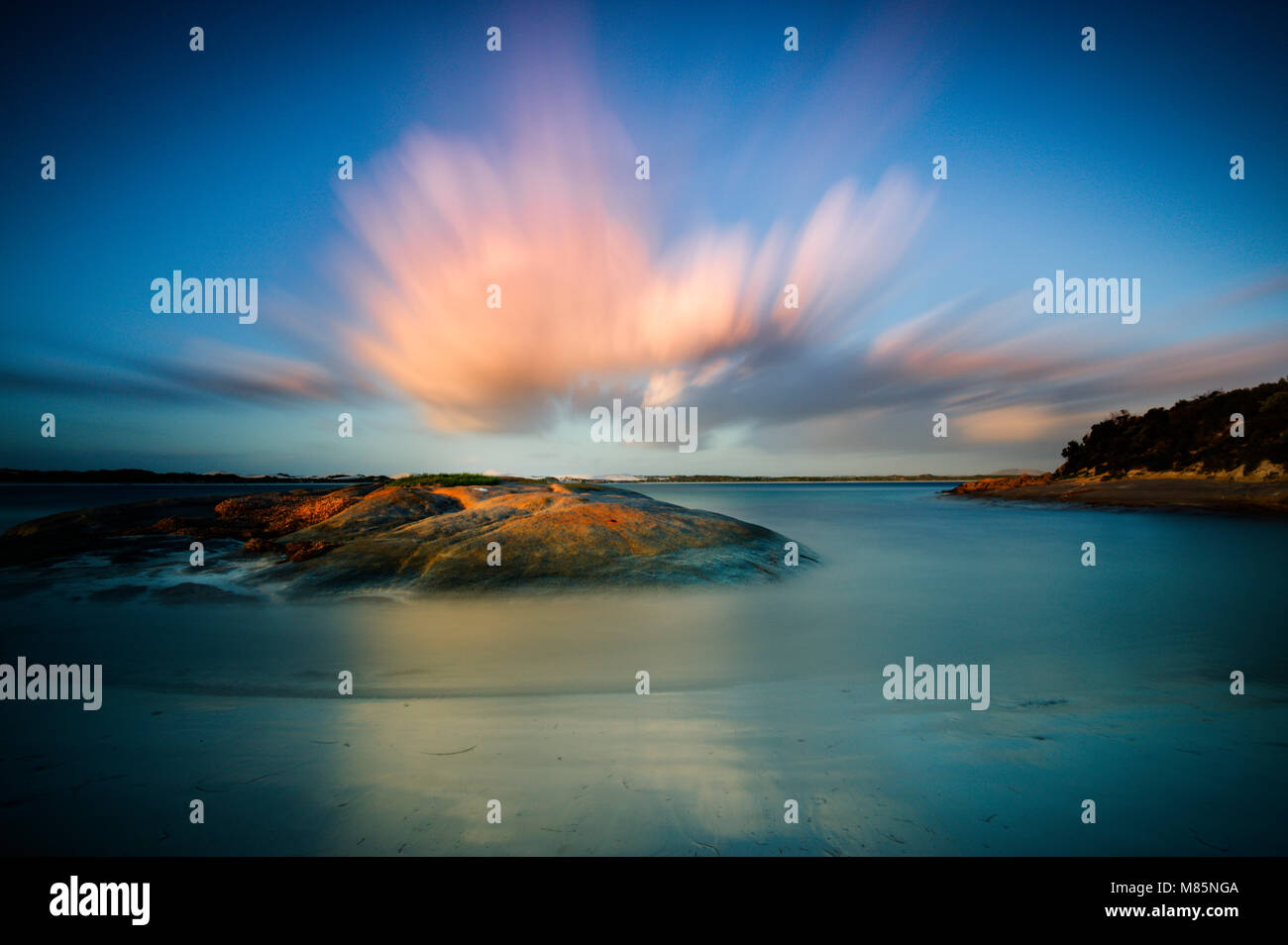 Twilight Cove at sunset, Great Ocean Drive Esperance WA Stock Photo - Alamy