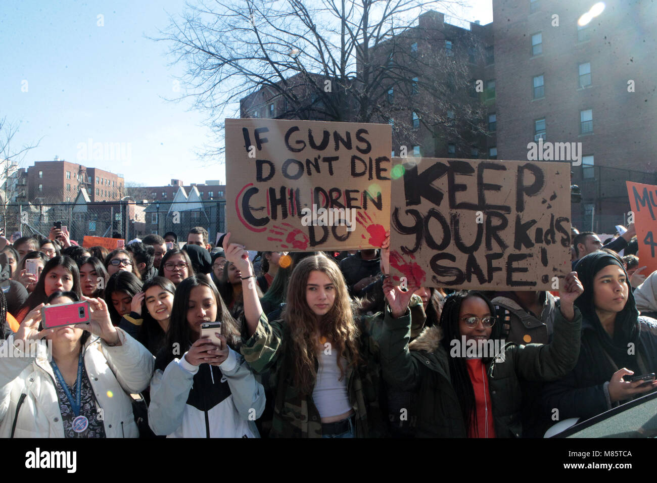 Brooklyn, NY, USA. 14th Mar, 2018. Students of Edward R. Murrow High ...