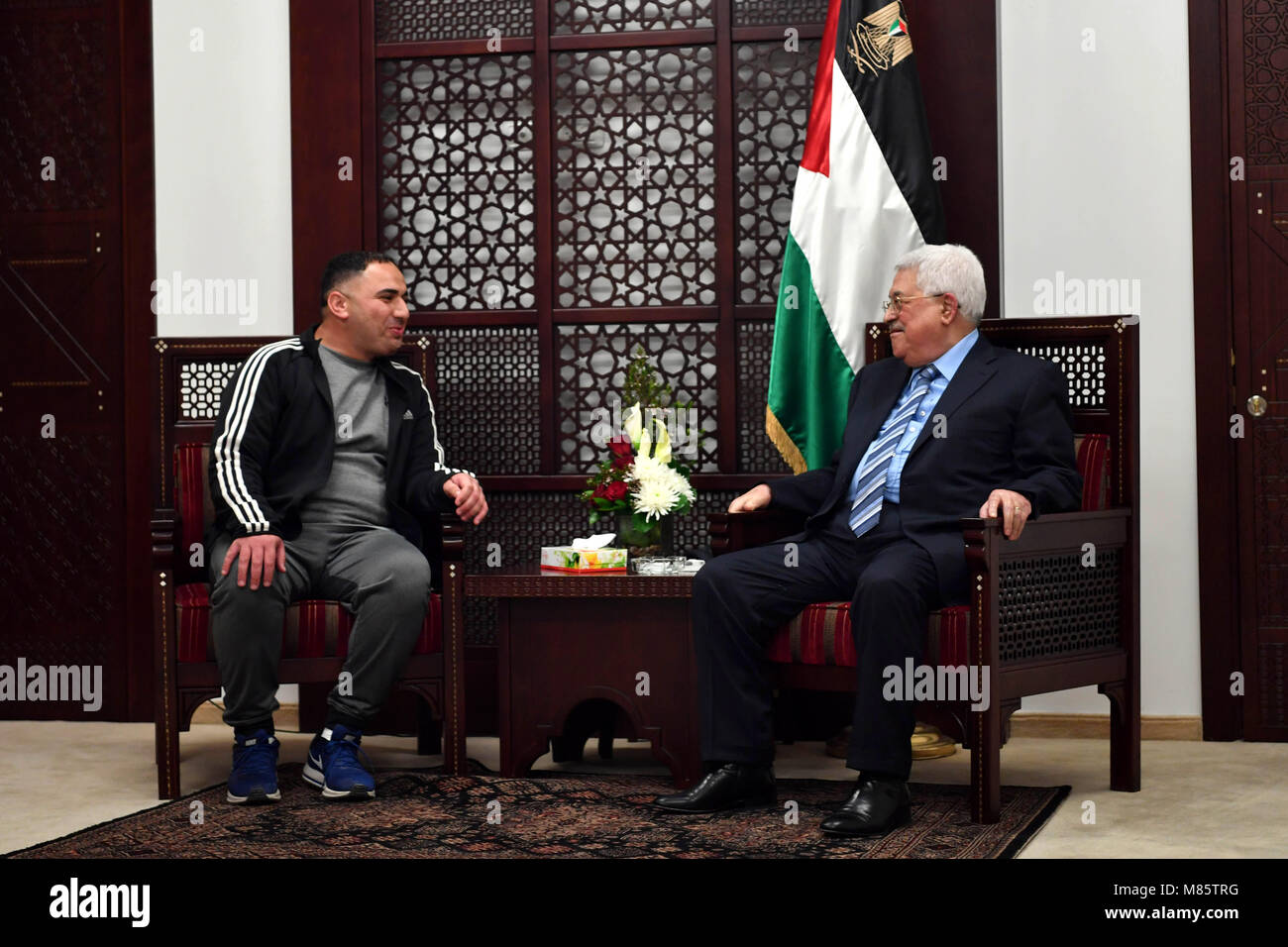 Ramallah, West Bank, Palestinian Territory. 14th Mar, 2018. Palestinian ...