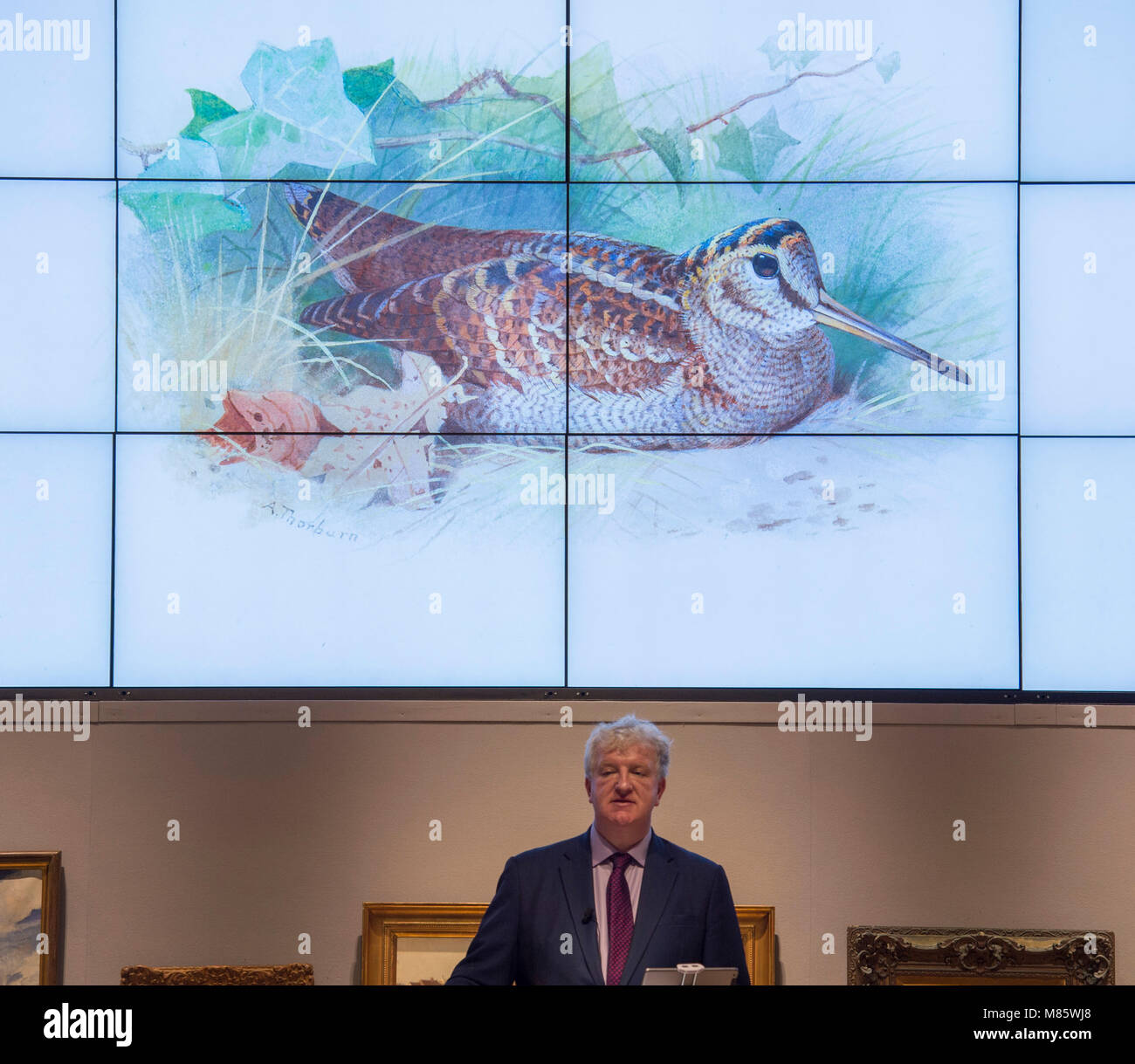 Bonhams, New Bond Street, London, UK. 14 March 2018. Archibald Thorburn ...