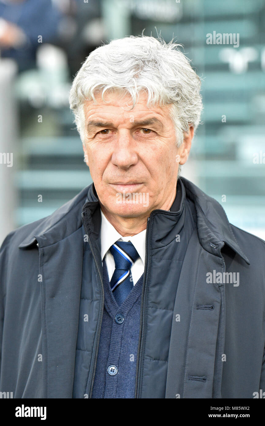 Turin, Italy. 14 March, 2018. Gian Piero Gasperini, head coach of ...