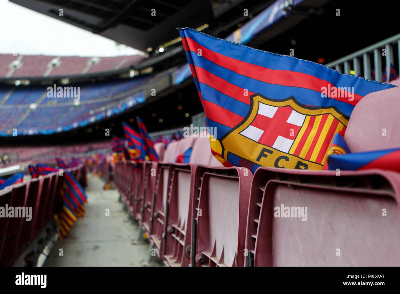 Barcelona, Spain. Barcelona, Spain. 14th March 2018; Details of Camp ...