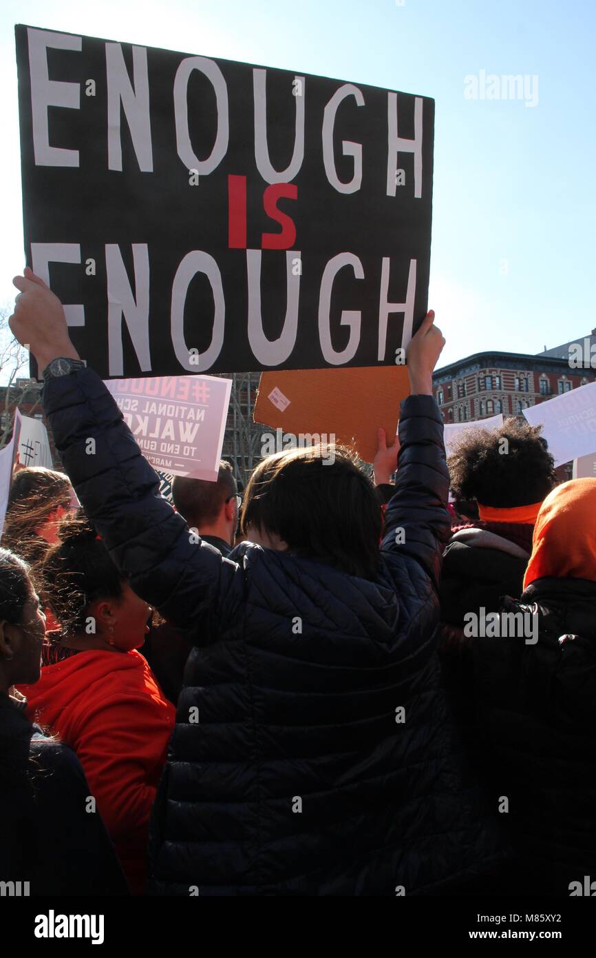 New York, NY, USA. 14th Mar, 2018. New York City students participate ...