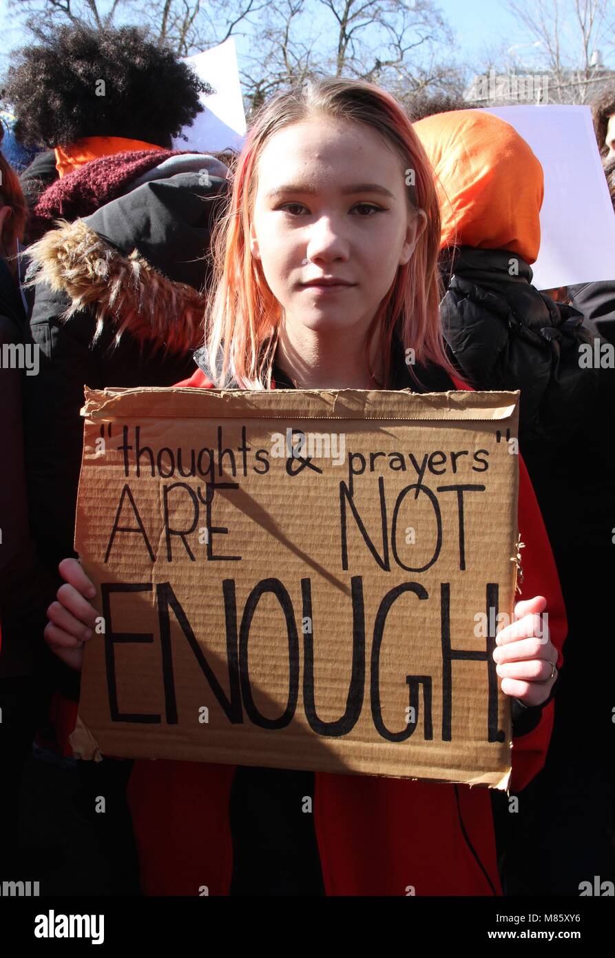 New York, NY, USA. 14th Mar, 2018. New York City students participate ...