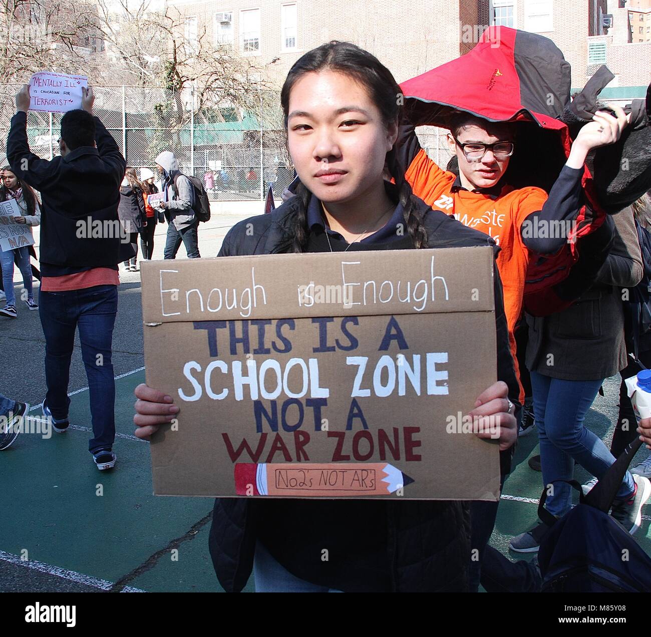 New York, NY, USA. 14th Mar, 2018. New York City students participate ...