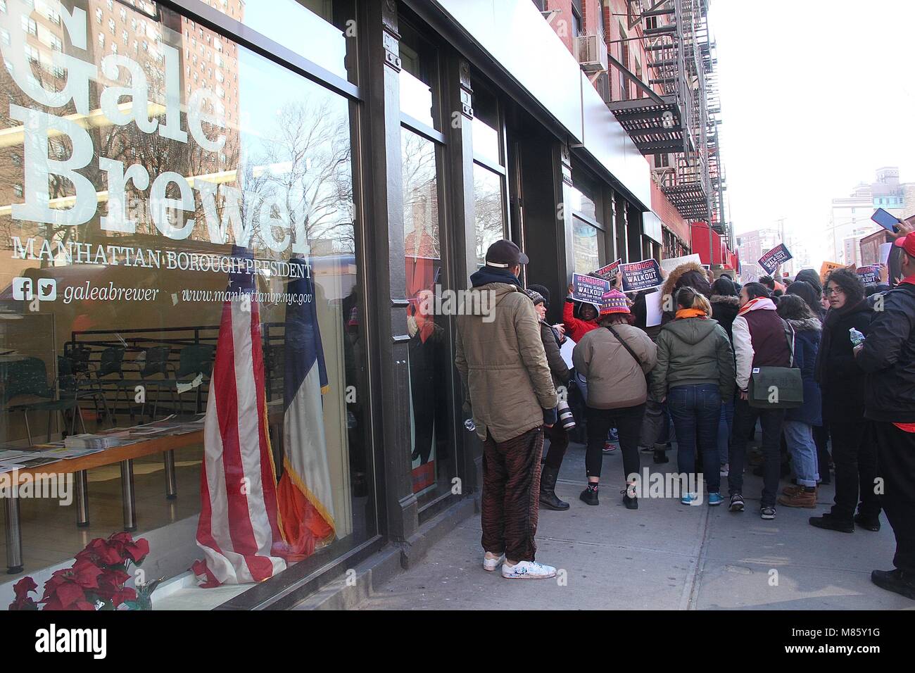 New York, NY, USA. 14th Mar, 2018. New York City students participate ...