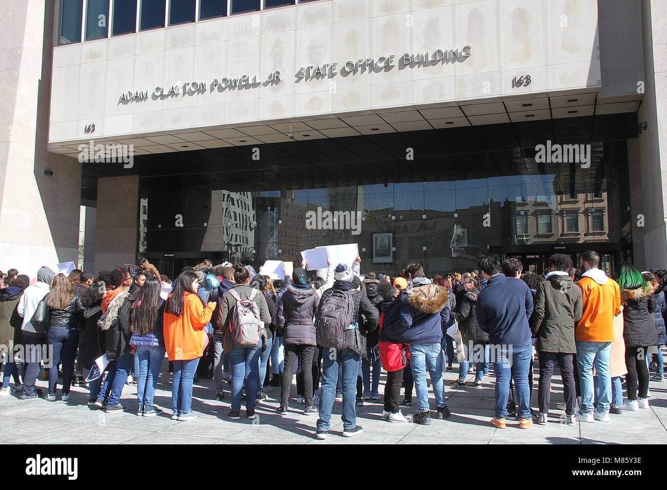 New York, NY, USA. 14th Mar, 2018. New York City students participating ...