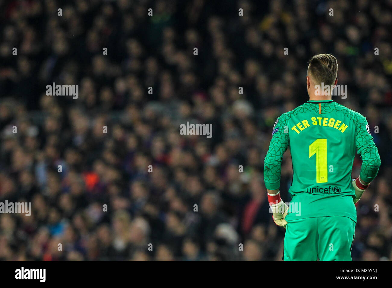 Barcelona, Spain. 14th March 2018; Marc-Andre Ter Stegen, #1 player of ...