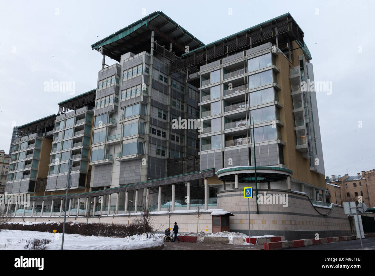 Moscow, Russia. 14th March 2018. General view of the British embassy in ...