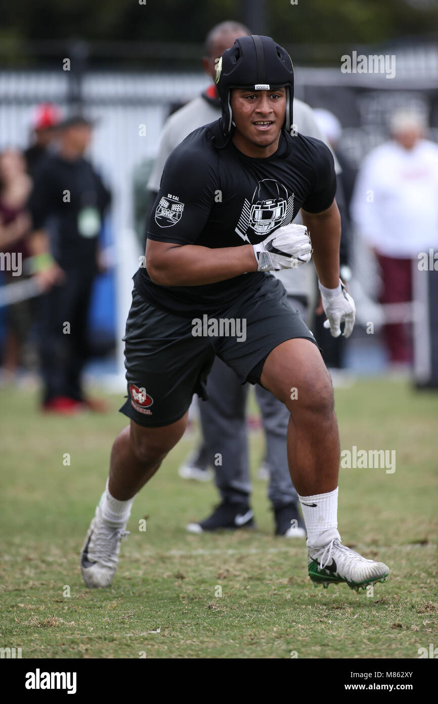 LB Mater Dei Mase Funa #212 at the Nike Football The Opening Regional ...