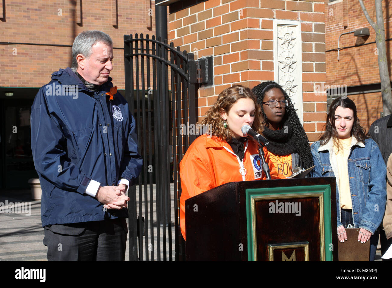 New York, New York, USA. 14th Mar, 2018. New York City Mayor Bill de ...