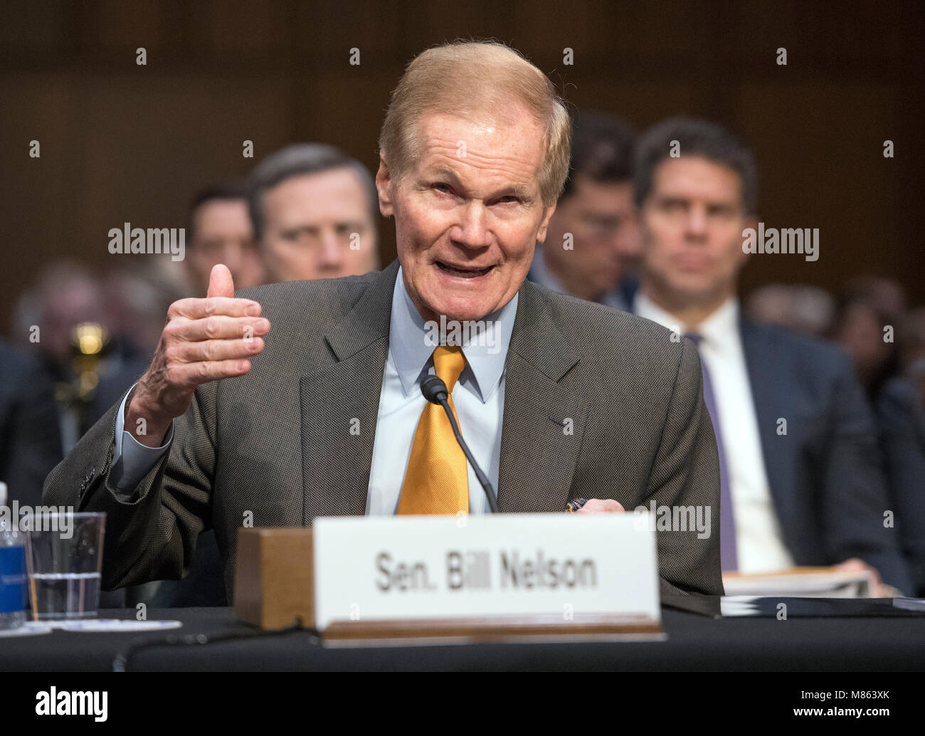 United States Senator Bill Nelson (Democrat of Florida) testifies ...