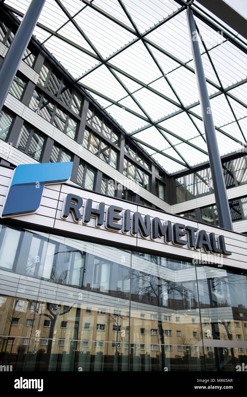 15 March 2018, Germany, Duesseldorf: The headquarters of Rheinmetall AG ...