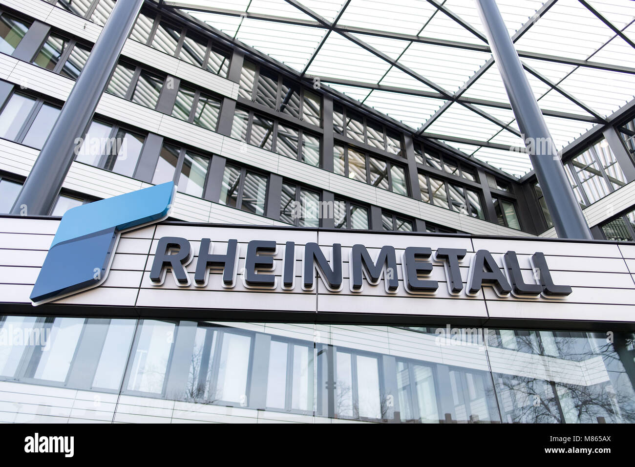 15 March 2018, Germany, Duesseldorf: The headquarters of Rheinmetall AG ...