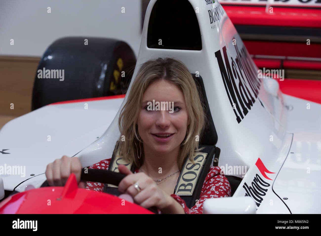London, UK. 15th Mar, 2018.The 1984 turbocharged Formula 1 Toleman-Hart ...