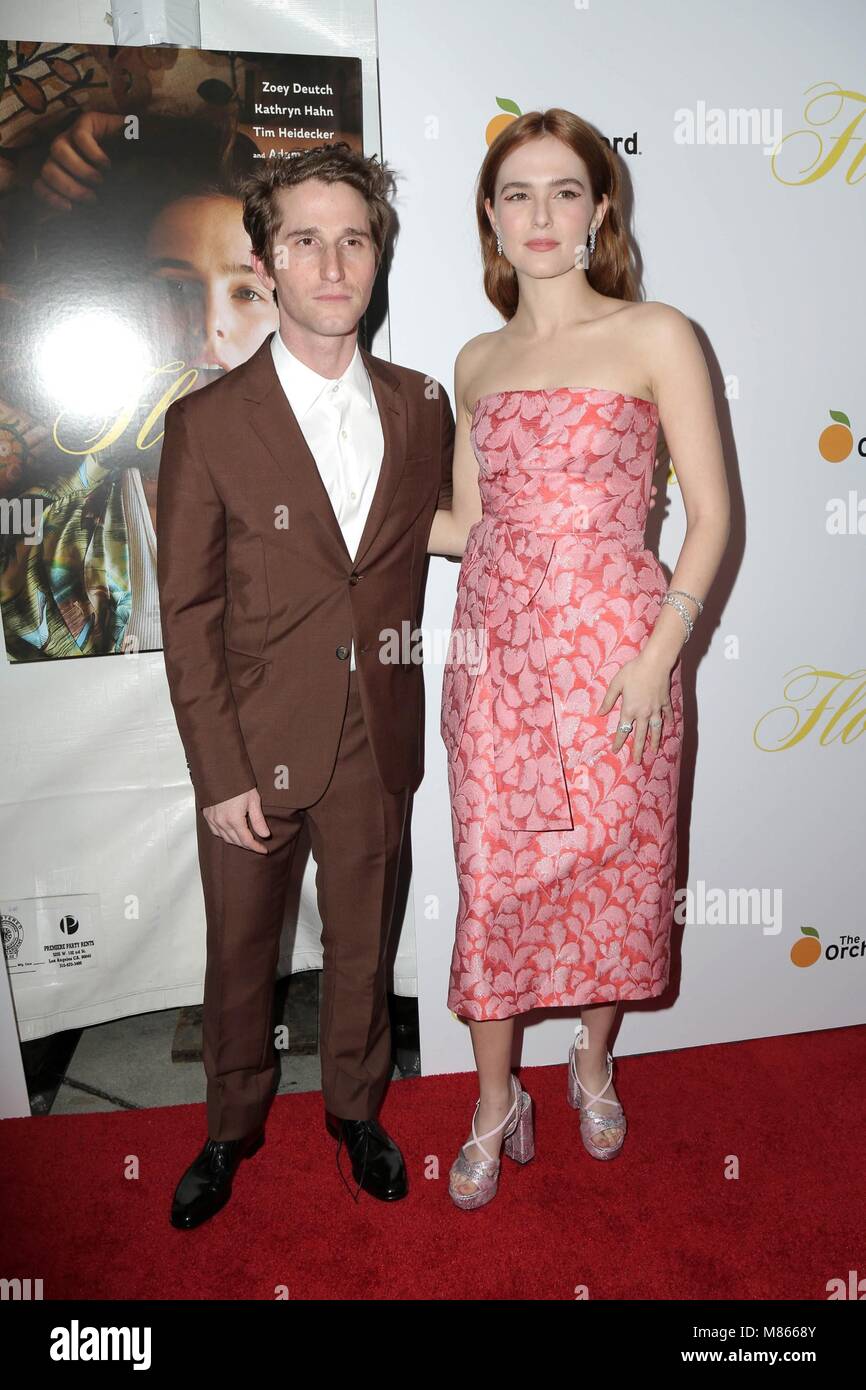 Los Angeles, CA, USA. 13th Mar, 2018. Max Winkler, Zoey Deutch at ...