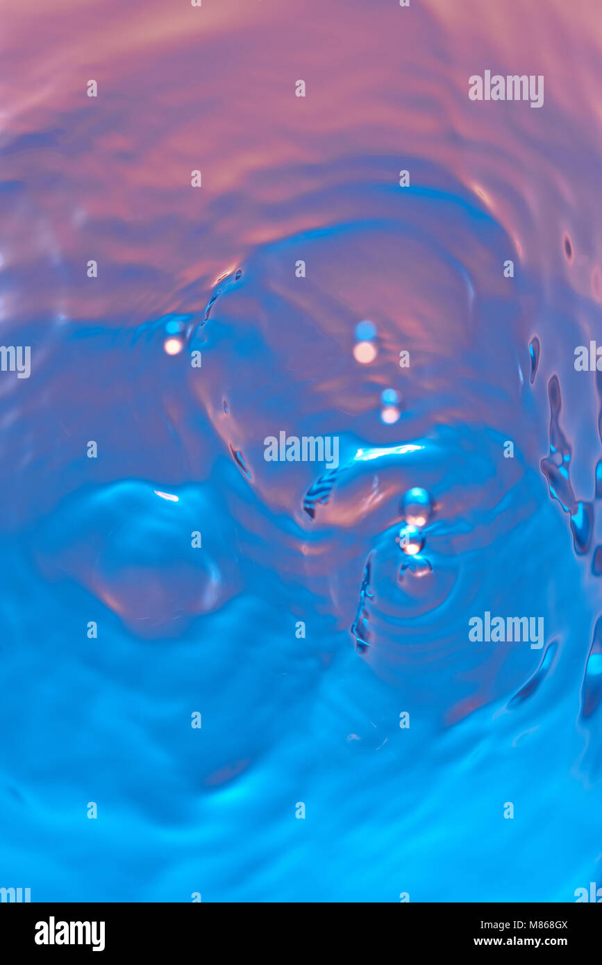 Colorful gradient water surface view above. Rippled water background ...