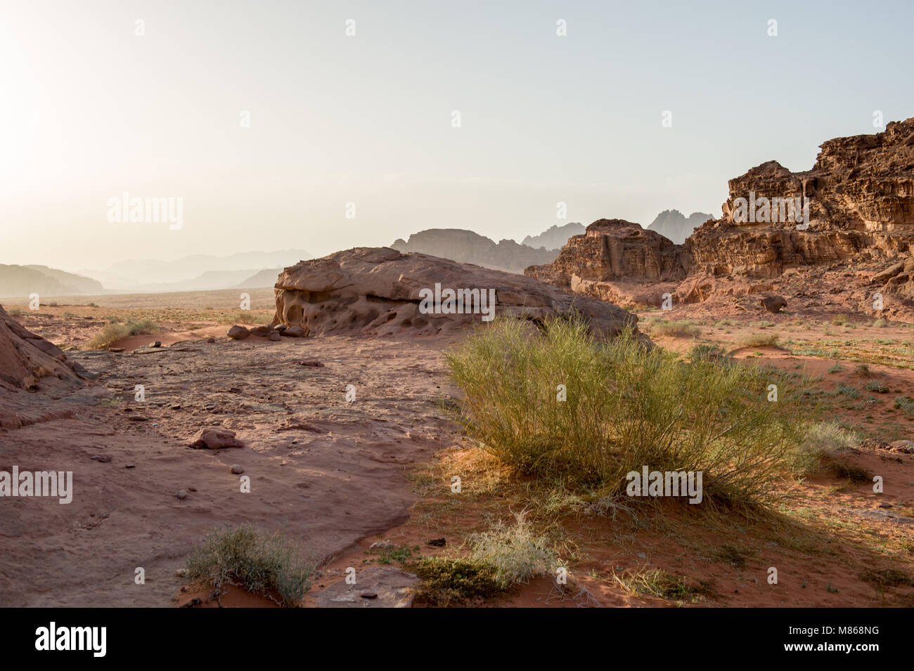 Wadi Rum , The Valley of the Moon, is a valley cut into the sandstone ...