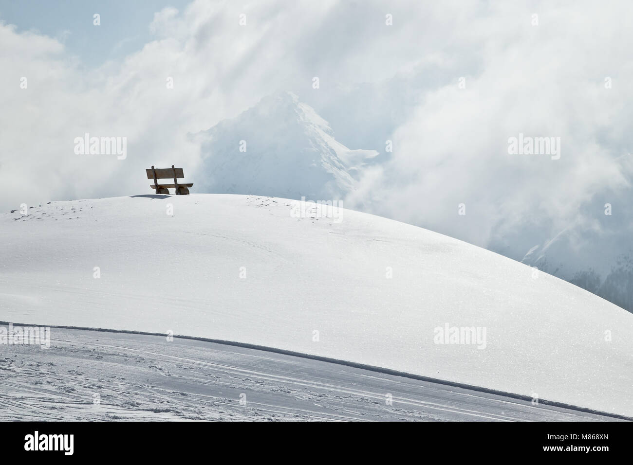 Bench on slope hi-res stock photography and images - Alamy
