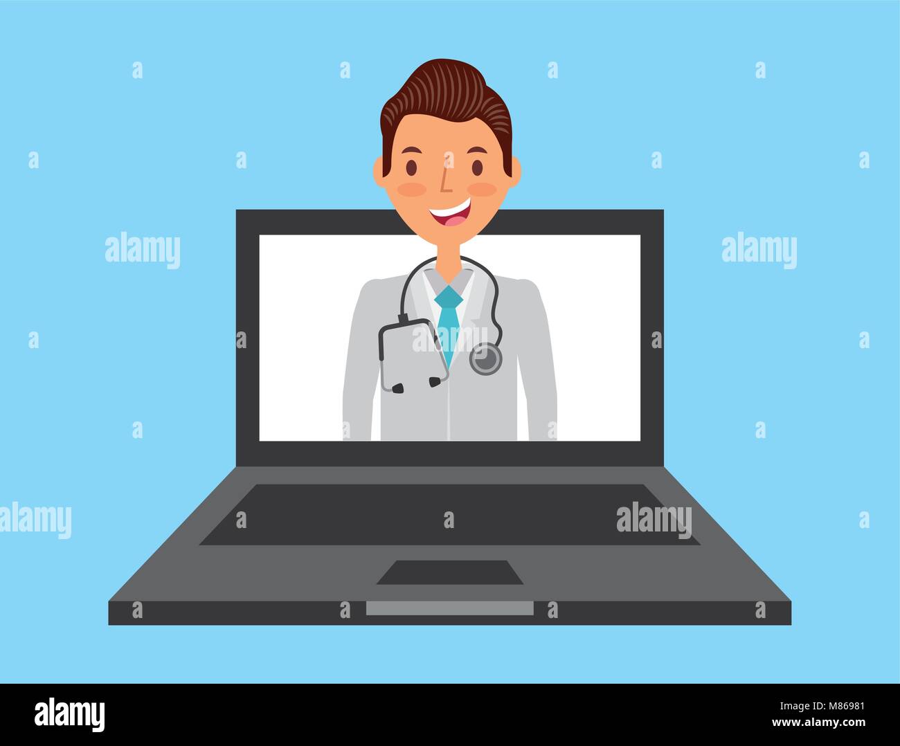 Medical computer typing Stock Vector Images - Alamy