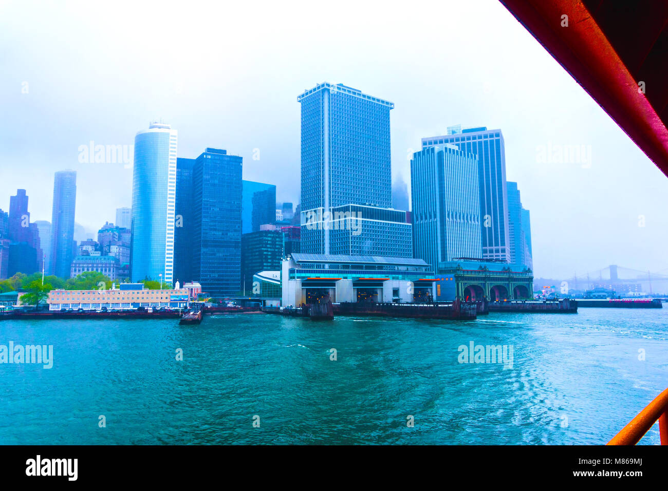 New York City with Harbor Stock Photo - Alamy