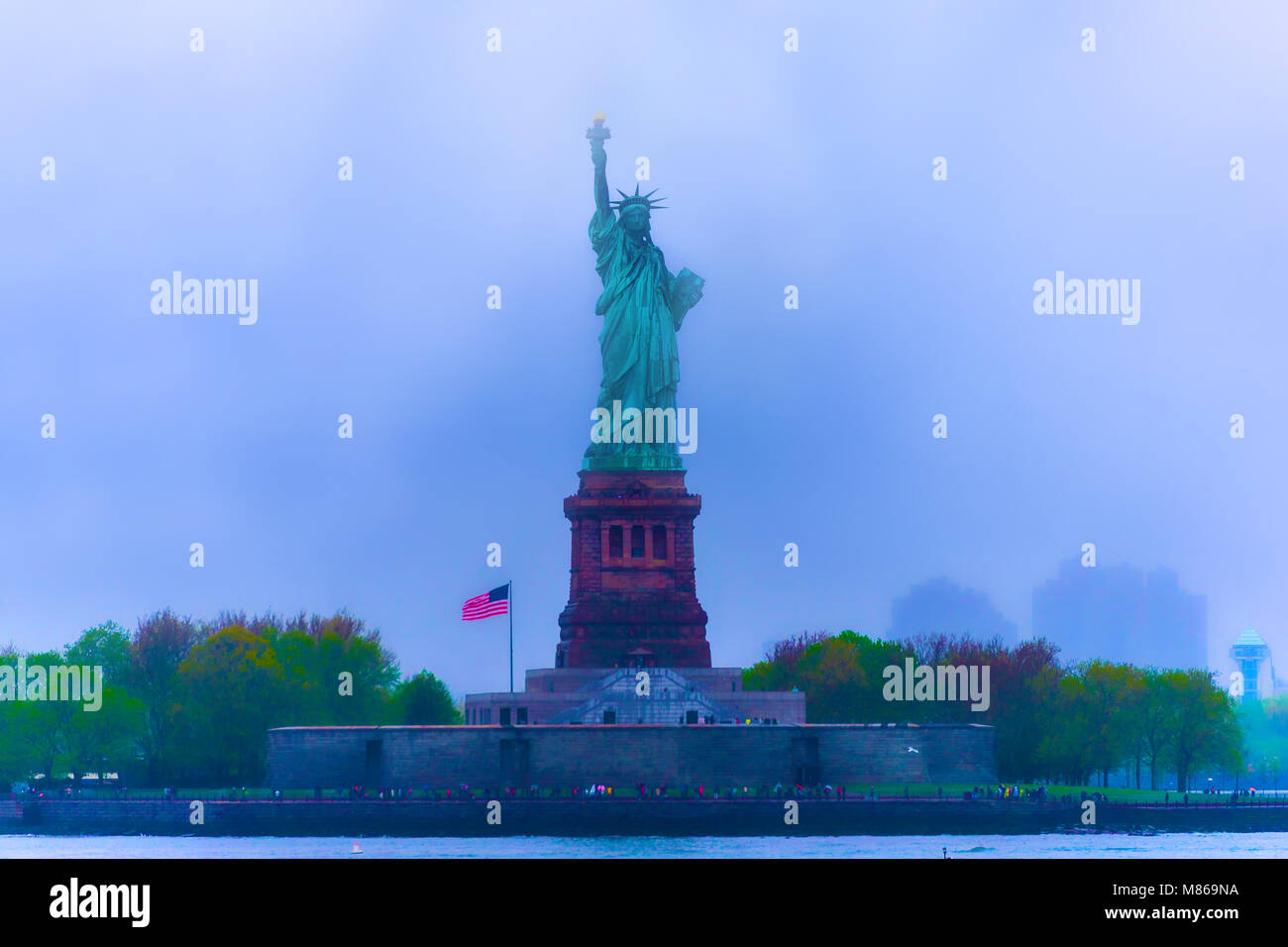 Liberty Statue in Manhattan Stock Photo - Alamy
