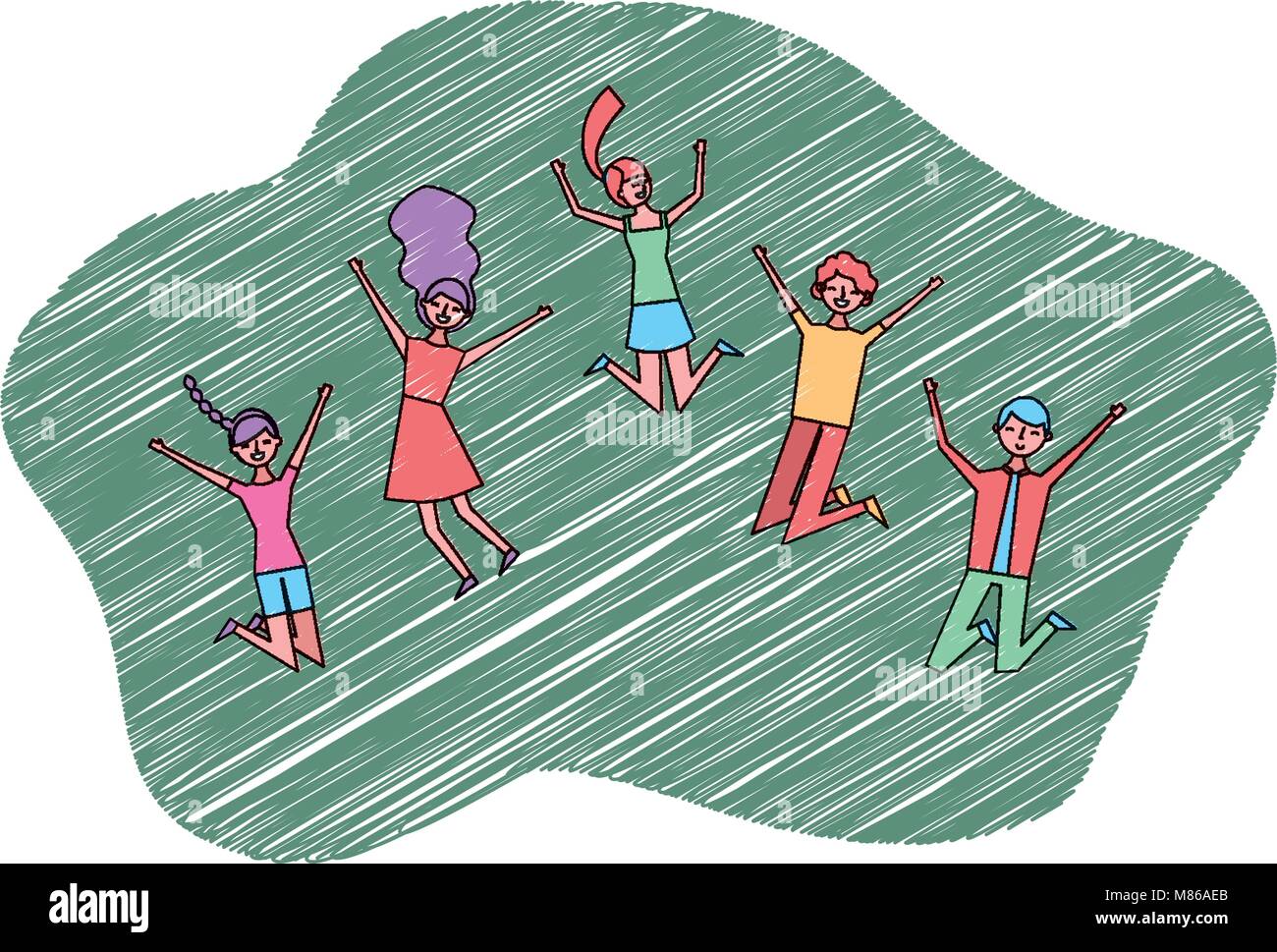 Portrait young people men women Stock Vector Images - Alamy