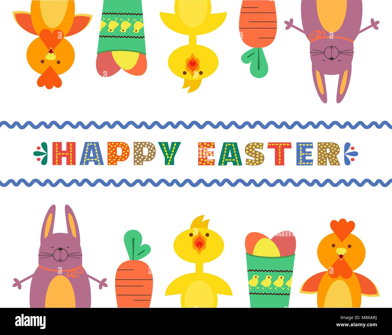 Happy Easter car Stock Vector Image & Art - Alamy