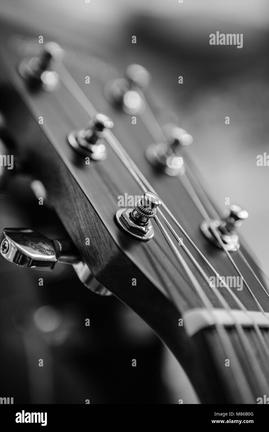 Close up detail of guitar tunning strings hi-res stock photography and ...