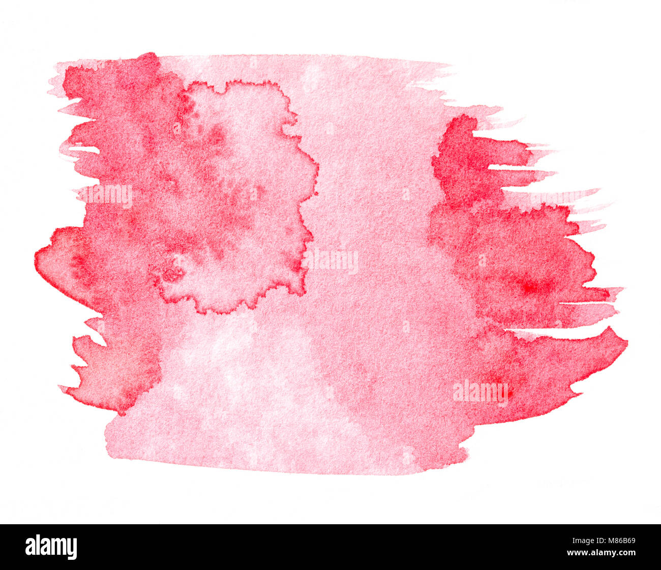Abstract red watercolor splash isolated on white background Stock Photo ...