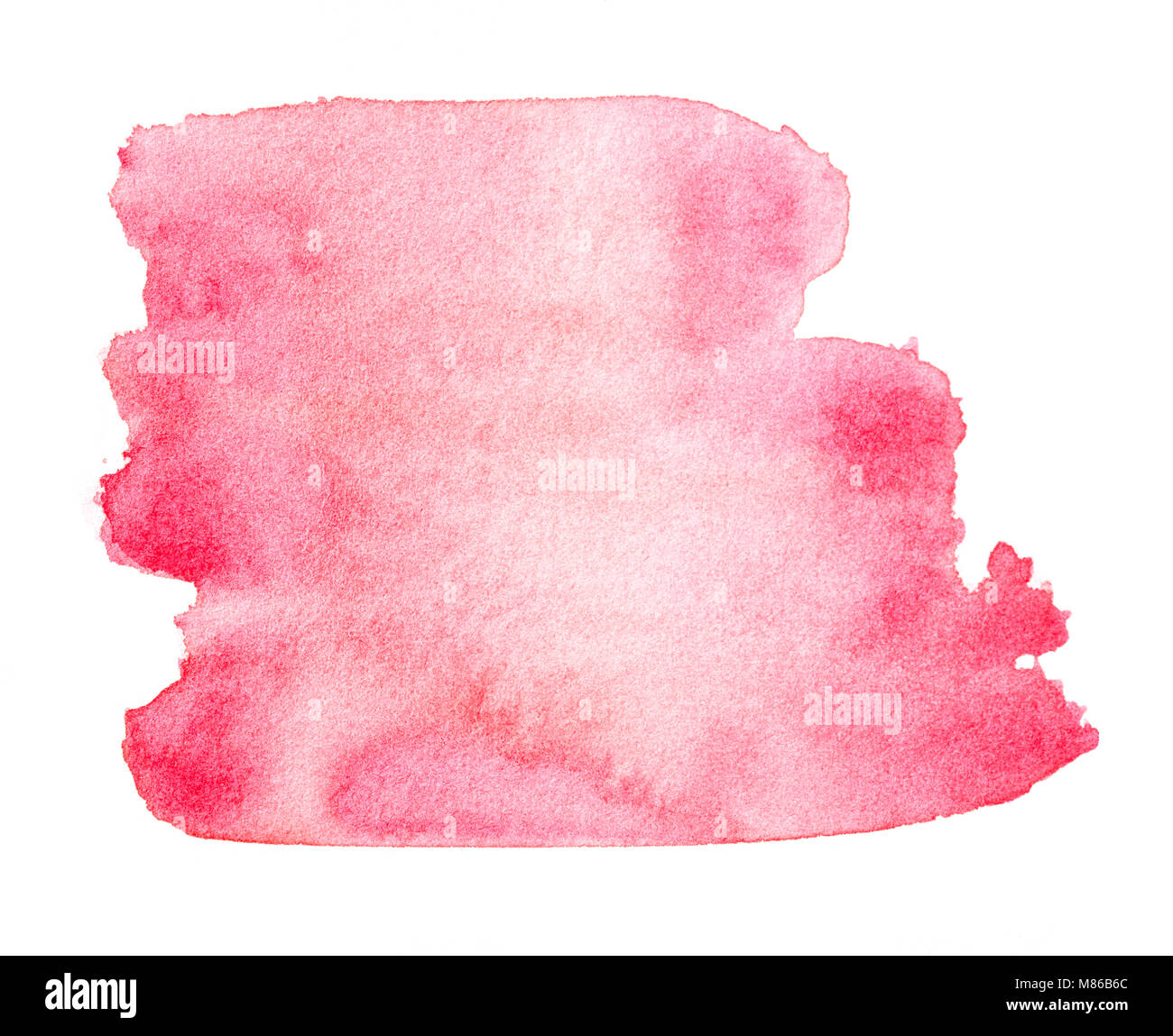 Abstract red watercolor splash isolated on white background Stock Photo ...