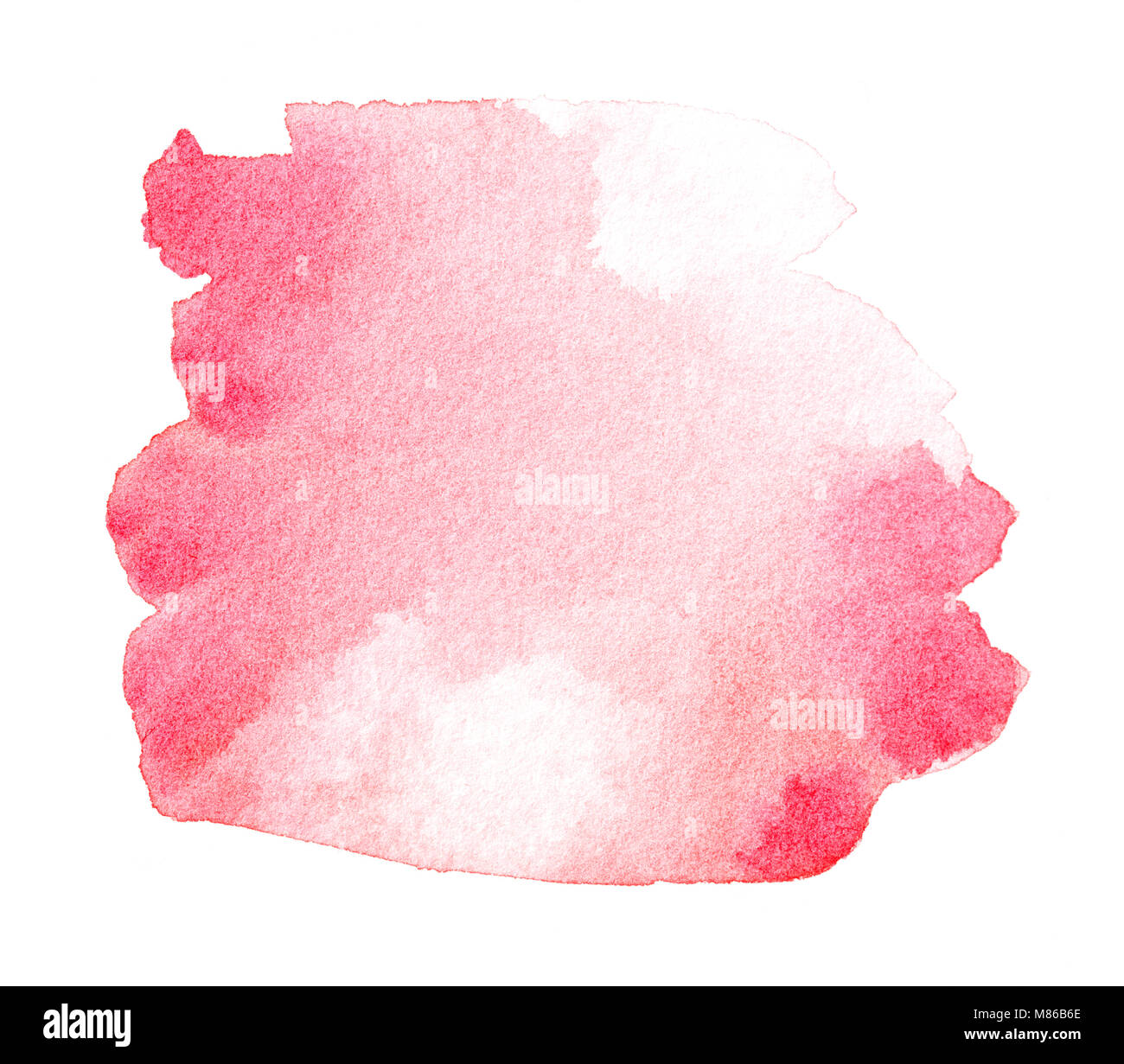 Abstract red watercolor splash isolated on white background Stock Photo ...