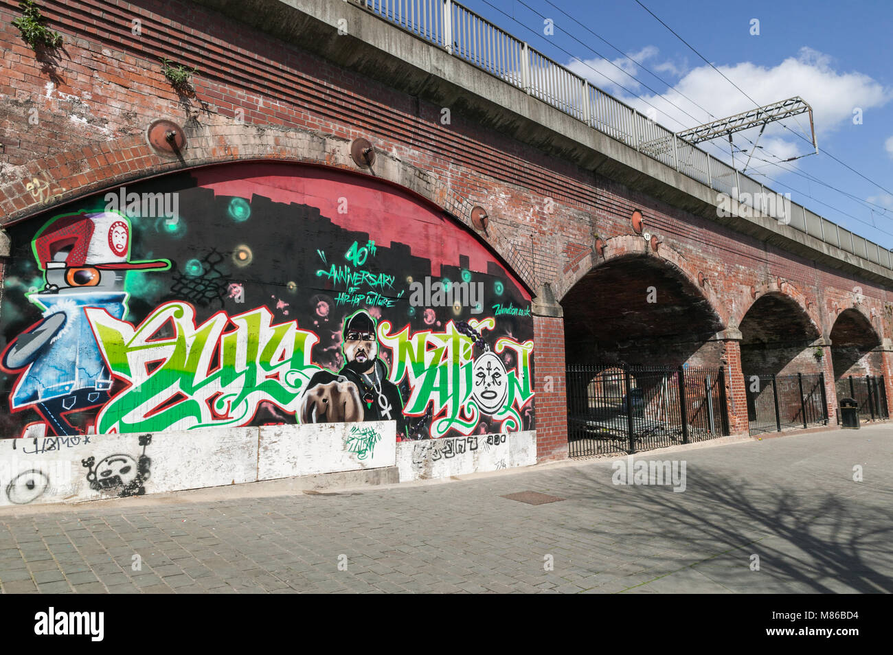 Graffiti painted under Leeds railway arches Stock Photo - Alamy