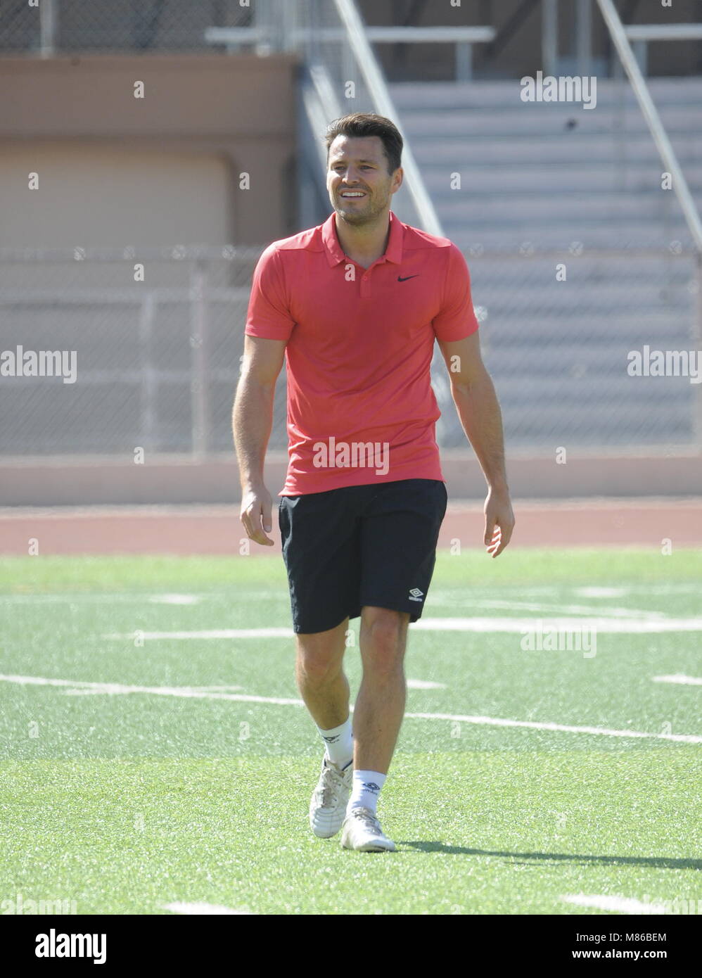 Mark Wright shows off his soccer moves while palying a friendly soccer ...
