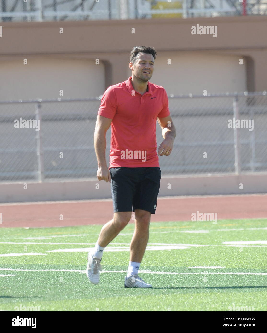 Mark Wright shows off his soccer moves while palying a friendly soccer ...